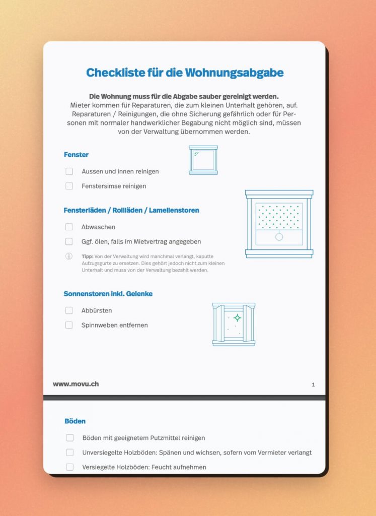 Was beachten bei der Wohnungsabgabe? (Tipps + Checkliste) | MOVU