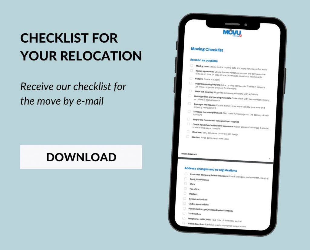 The checklist for your move – Find tips and tricks here | MOVU